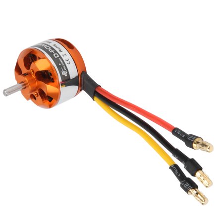 D2822 Brushless Motor, Orange+Silver Brushless Motor RC Fixed-Wing ...