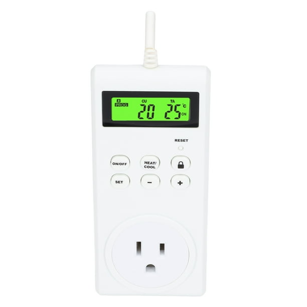 Temperature Controller Switch Timer Socket,Smart Home Wireless Temperature LCD Display ...