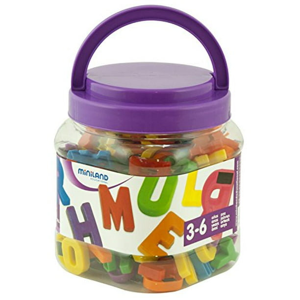 Miniland Magnetic Capital Letters Alphabet Jar (154 Pieces ...