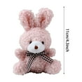 Adorable Bowtie Fluffy Rabbit Toy Easter Toy, Stuffed Animals Plush ...