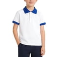 Childrens Solid Color Campus Athletic Polo Shirt Short Sleeve – Soft ...