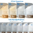OUTON LED Reading Floor Lamp with Remote &Touch Control-4 Color ...