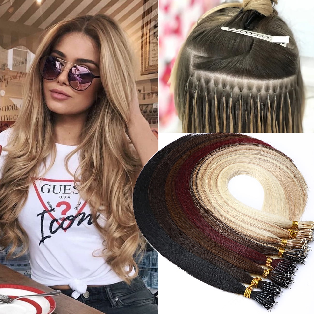 Micro Bead Hair Extensions Weft