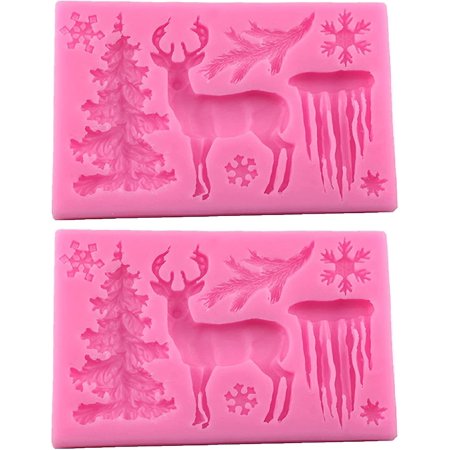 Snowflake Christmas Tree Molds Christmas Moose Deer Molds Christmas ...