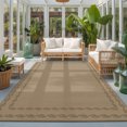 Area Rug 5x8ft, Minimalist Brown Background Washable Rugs for Living ...