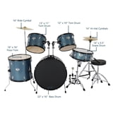 MCH Full Size 5-Piece Adult Drum Set with Double Percussion and Bass ...