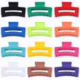 3.5 Inch Medium Hair Accessories: 12 count Square Jaw Clips for Thick ...