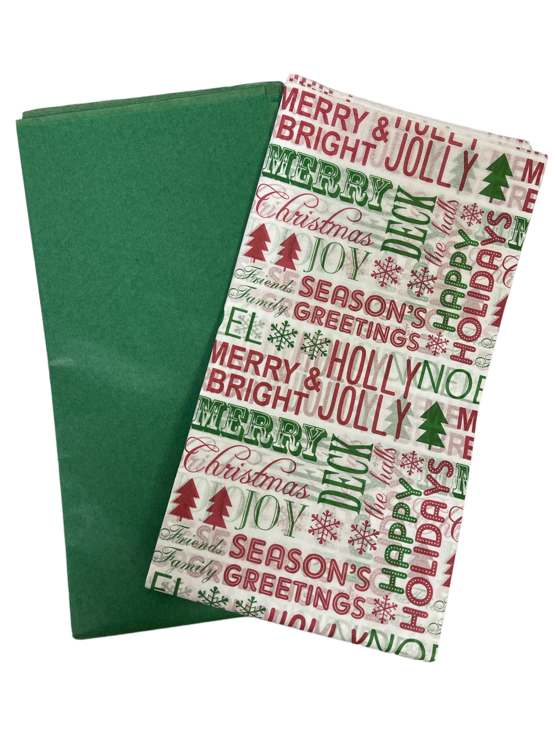 Charmed Christmas Tissue Paper (Printed & Solid) 10 Sheets 20"x20 ...