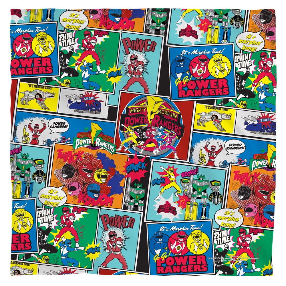 Trevco Power Rangers Pattern Bandana (21 in x 21 in) - Walmart.com
