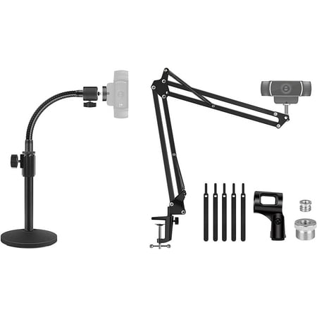 Webcam Stand, Desktop Gooseneck Stands Holder for Logitech Webcam ...