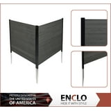 Enclo Lincoln Charcoal Color Outdoor No Dig WoodTek Vinyl Privacy ...