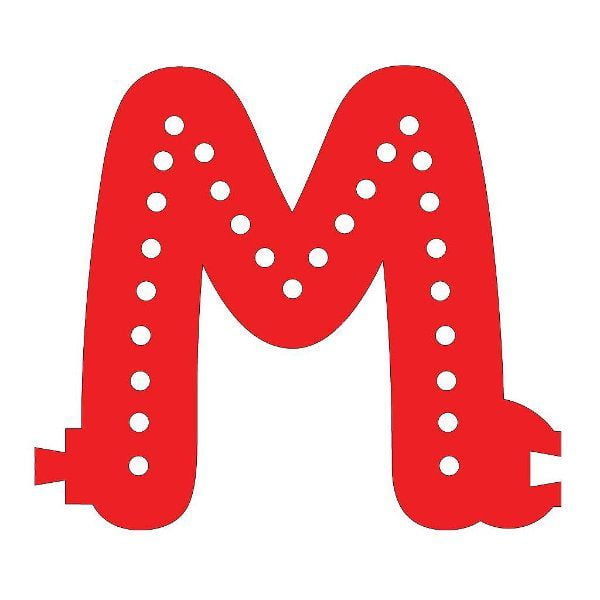 Smart LED Letter M - RED - Walmart.com