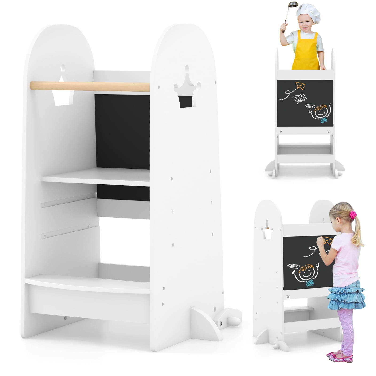 Click here for Gymax Multi-Purpose Kids Kitchen Tower Children St... prices