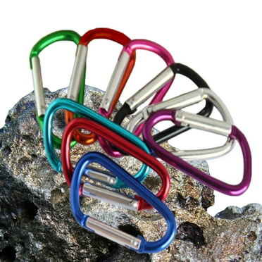 6 PCS/set Aluminum Screw lock Carabiner Clip, D-shape locking Clip ...