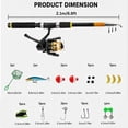 Fishing Rod and Reel Combos Set, 2.1m/6.8ft Rod with Bait & Hook ...