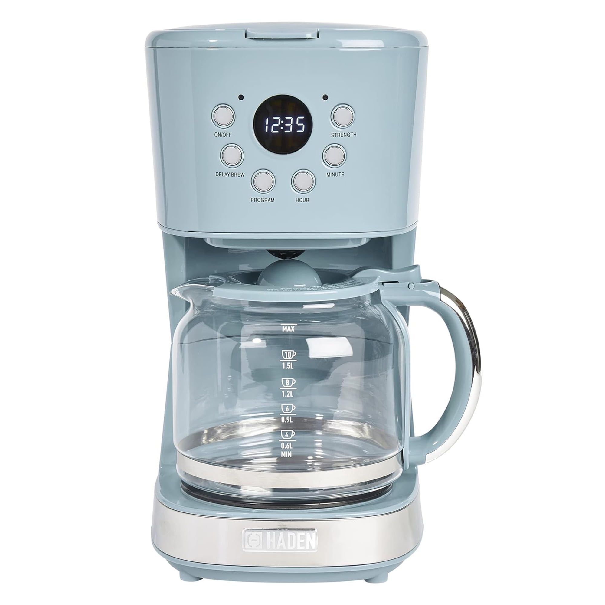 Open Box Haden Brighton 12 Cup Sleek Modern Nautical Coffee Maker, Sky ...