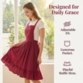Unique Bargains Aprons for Women with Pockets Kitchen Apron Extra Long ...
