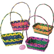 Fun Express 12 Pieces 5 Inch Small Square Easter Baskets, Assorted ...