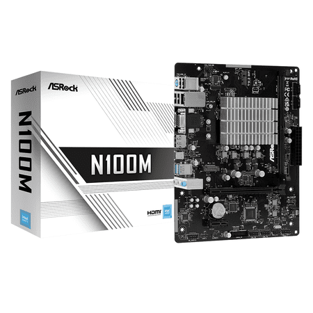 ASRock Mainboard N100M - micro ATX - NA (integrated CPU) - Intel UHD Graphics - Walmart.ca