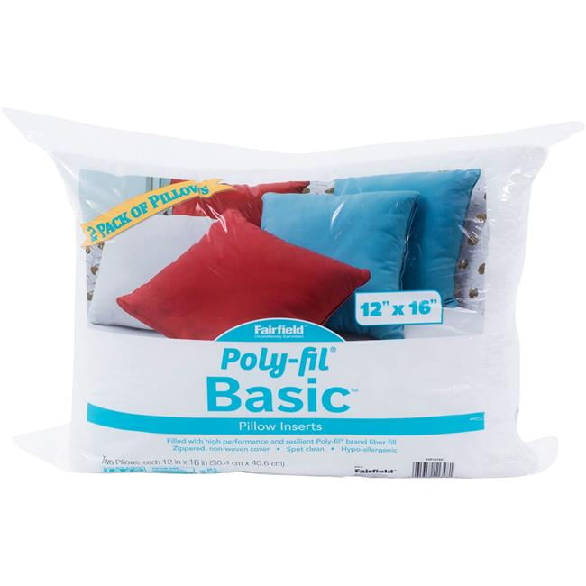 Poly-Fil® Basic™ Pillow Inserts by Fairfield™, 12" x 16" (Pack of 2 ...
