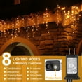Rosnek Icicle Christmas Lights, 400 LED 8 Modes Icicle String Lights ...