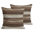 Brown Gray Wood Grain Pillow Covers Set of 2, Vintage Board Farm ...