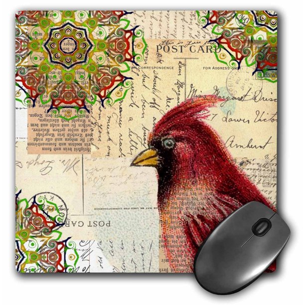 3dRose Postcards and Cardinal, Mouse Pad, 8 by 8 inches - Walmart.com