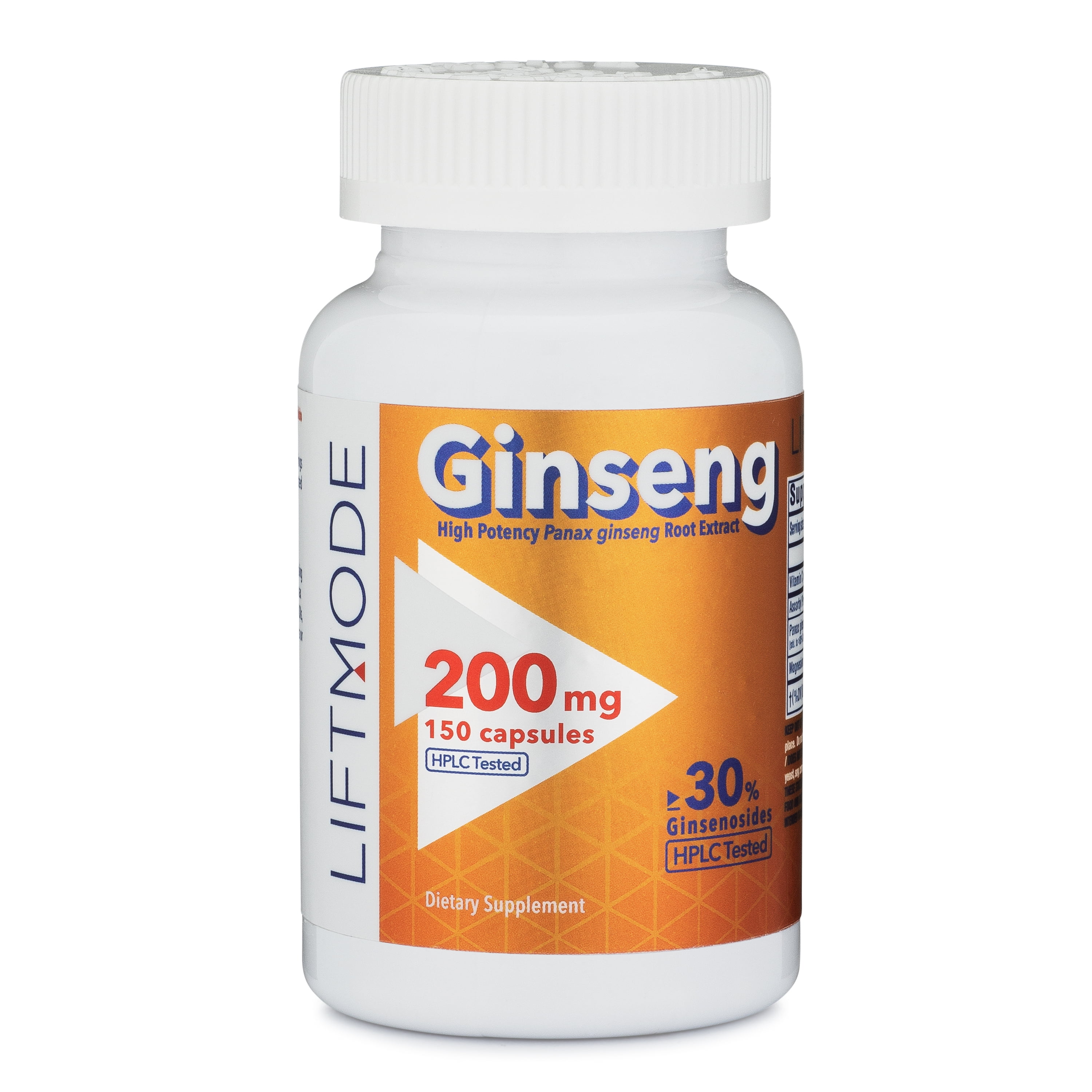 LiftMode Ginseng 200mg (Potent Asian Panax Ginseng Extract) Capsules ...