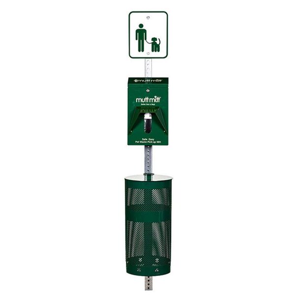 Mutt Mitt 1004 Dog Waste Complete Station 2-Ply, Green - Walmart.com ...