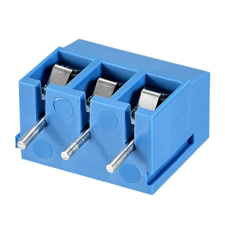 PCB Screw Terminal AC300V 10A 3P 5mm Pitch for Prototype Board Blue 30 ...