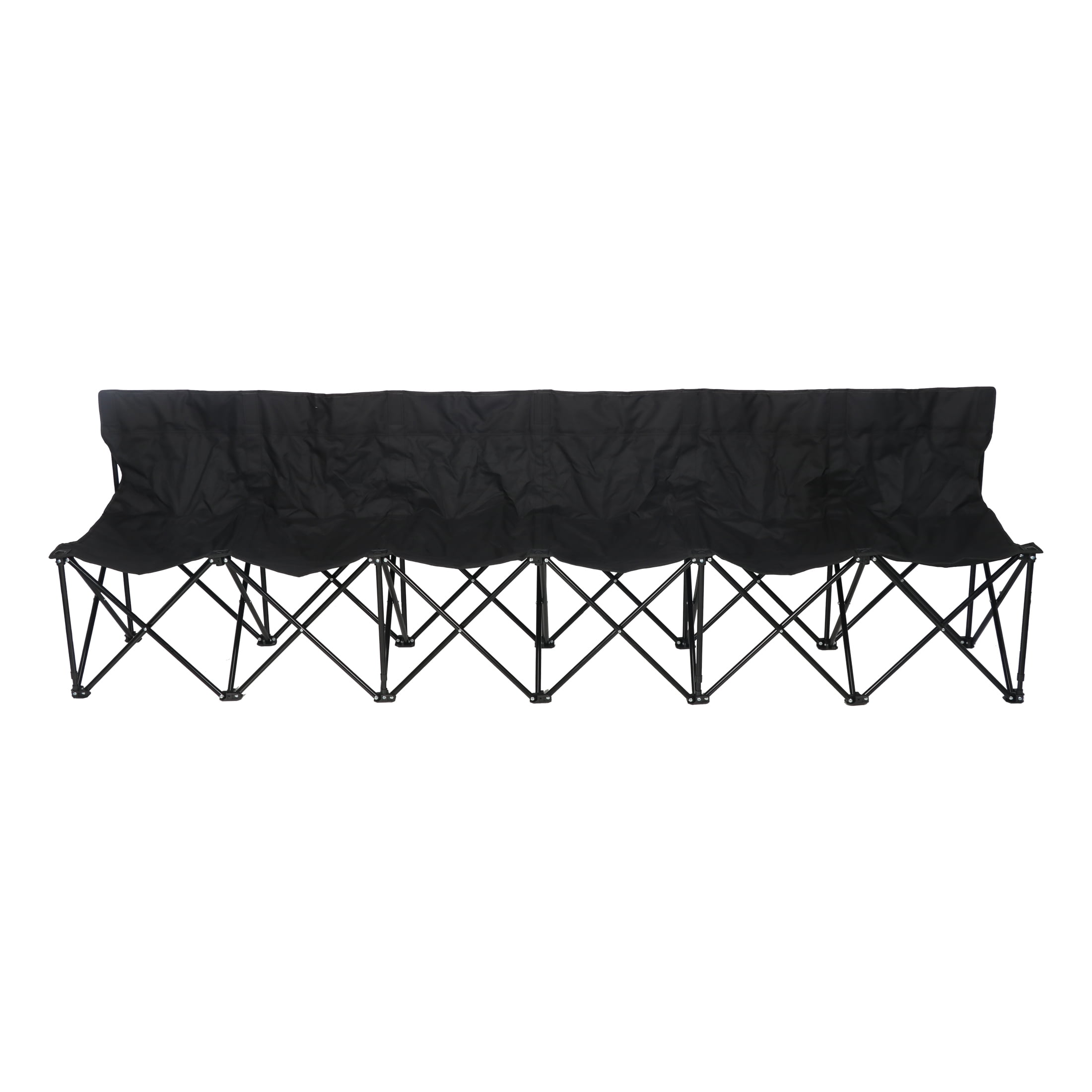Ozark Trail 6 Seat Team Folding Bench, Black, Use at Sporting Events ...