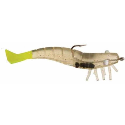 D.O.A. Soft Plastic Shrimp 3" Clear Chartreuse Tail, 3 Count - Walmart.com