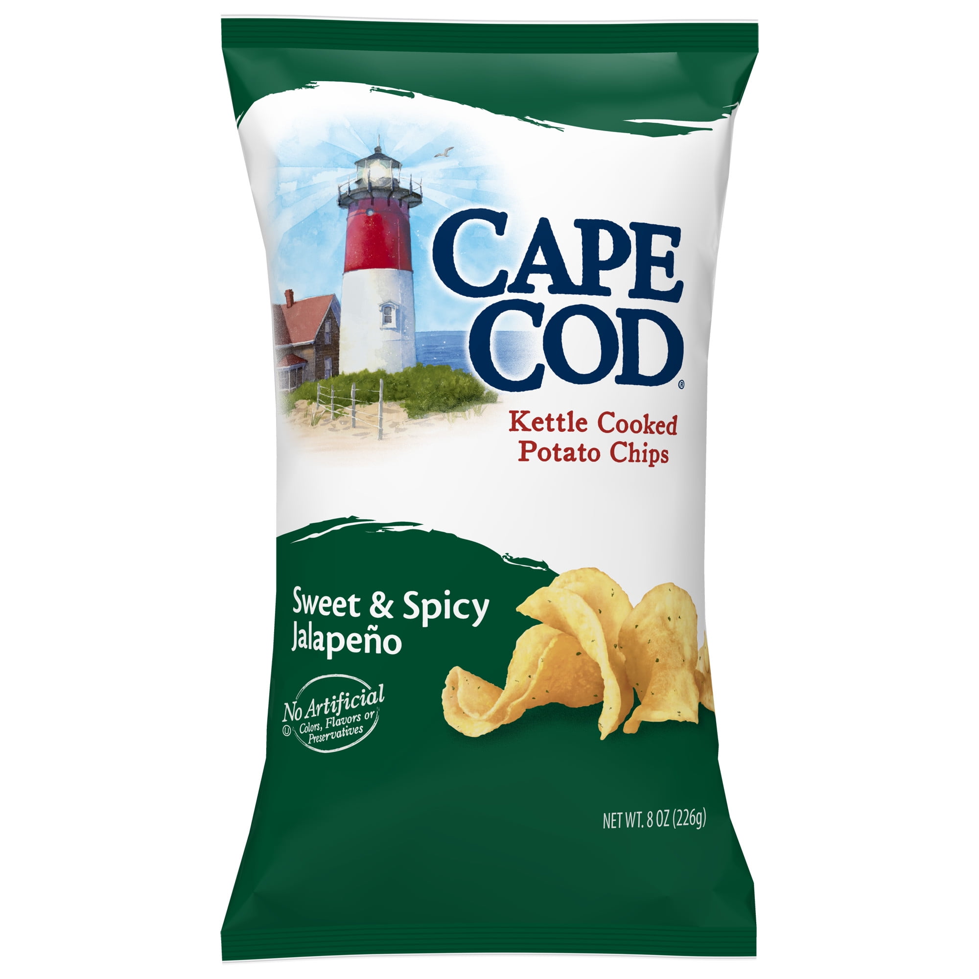 Cape Cod Potato Chips, Sweet & Spicy Jalapeno Kettle Cooked Chips, 8 oz ...