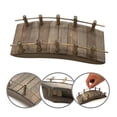 1:12 Dollhouse Mini Wooden Arch Bridge with Railings Miniatures Fairy ...