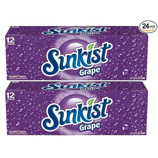 Sunkist Soda Bundled by Louisiana Pantry (Grape, 24 Pack 12 oz Cans ...