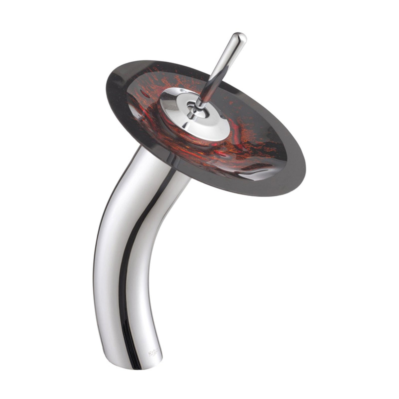 Kraus C-GV-710-12mm-10 Lava Glass Vessel Sink and Waterfall Faucet ...