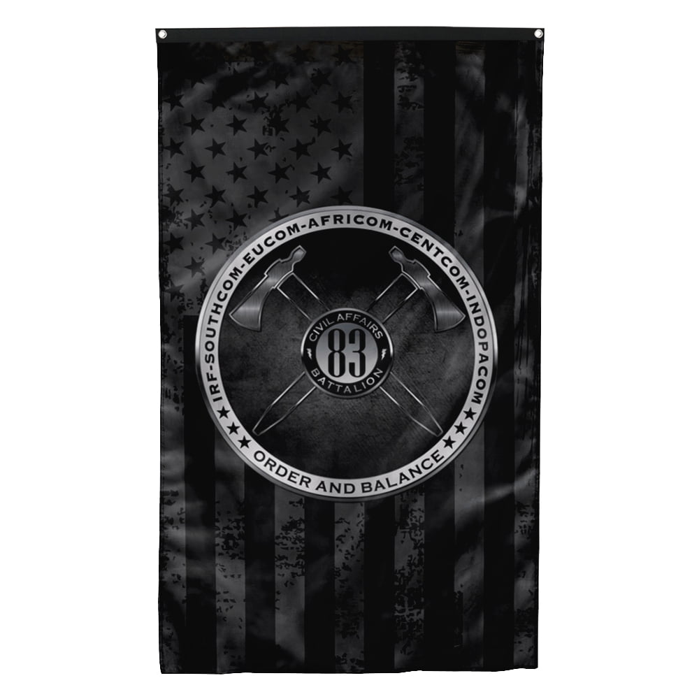Cayyon 83rd Civil Affairs Vertical Flag 3x5Feet Military Banner with 2 ...