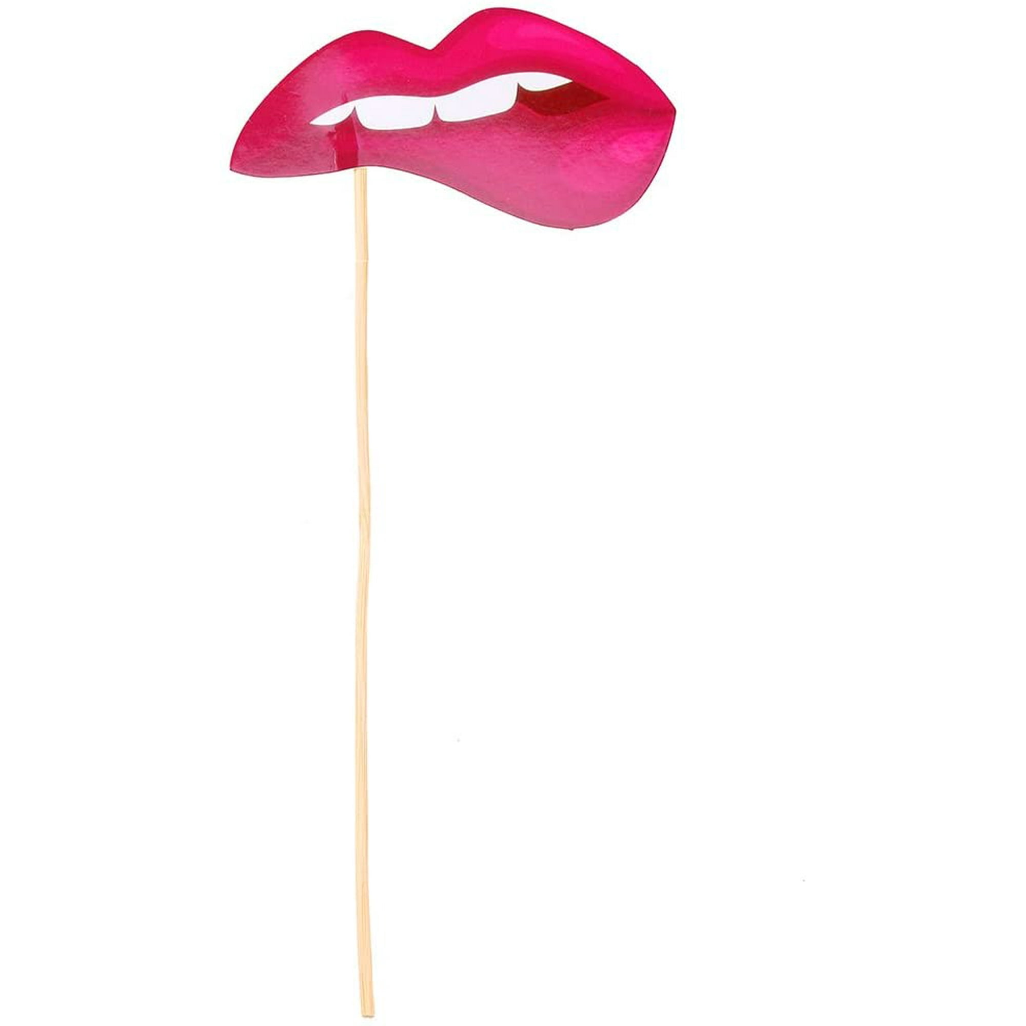 Photo Booth Lips On A Stick | Lipstutorial.org