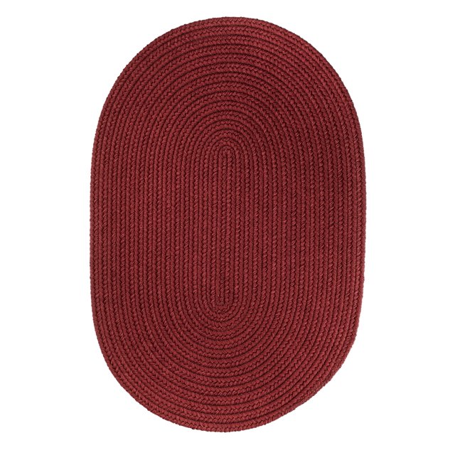 Indoor/Outdoor Solid Red Area Rug, Braided Textured Design, 10Ft. X ...