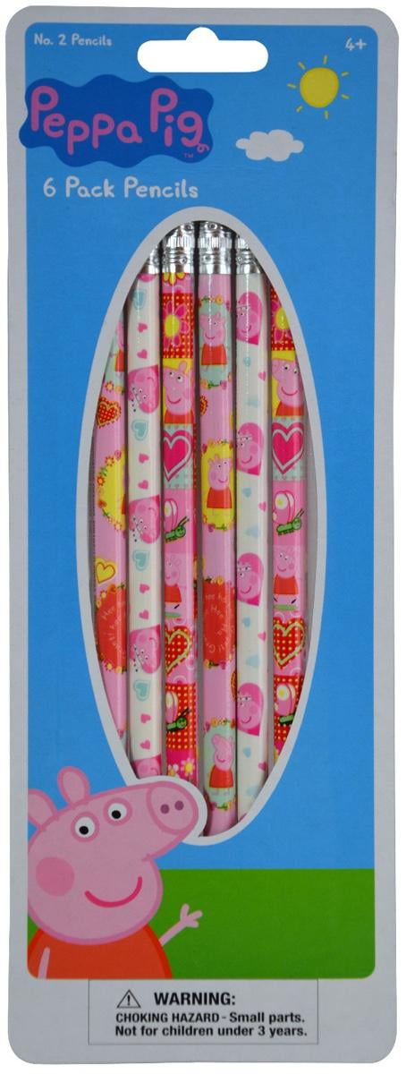Peppa Pig 6 Piece Wood Pencils - Walmart.com