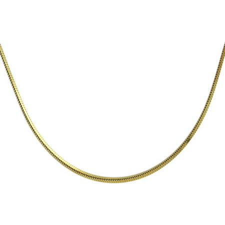 18kt Gold over Sterling Silver Square Snake Chain, 20" - Walmart.com