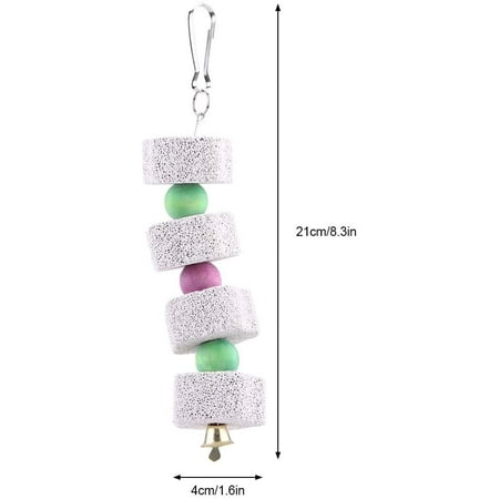 Parrot Bird Teeth Grinding Stone Mouth Molar Cage Hamster Chinchilla ...