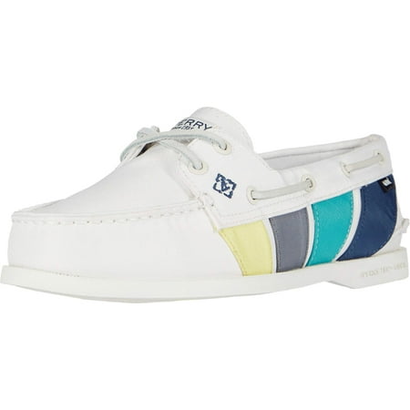 Sperry Women's A/O 2-Eye Bionic Boat Shoe, Off White Multi, 10 M US ...