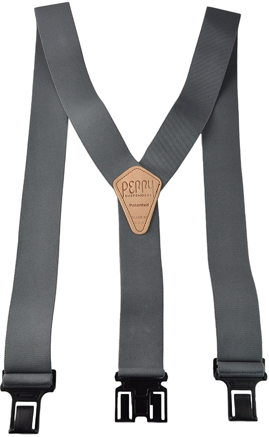 Perry Products SN200 Men's Clip-On 2-in Suspenders - Gray, Regular ...
