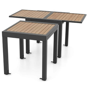 Pellebant Expandable Outdoor Dining Table, Aluminum Patio Rectangle ...