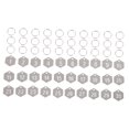 BESTYASH 30Pcs Weatherproof Stainless Steel Numbered Metal Tags for Key ...