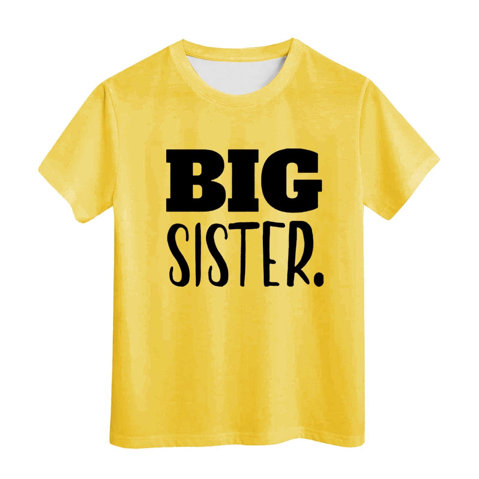 Click here for Xdzjlr Girls T Shirts Big Sister Big Sister Announ... prices