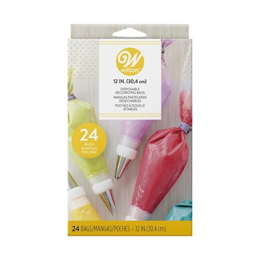 Prestee 200 Pieces 12 Inch Disposable Plastic Piping Bags for Bakery ...