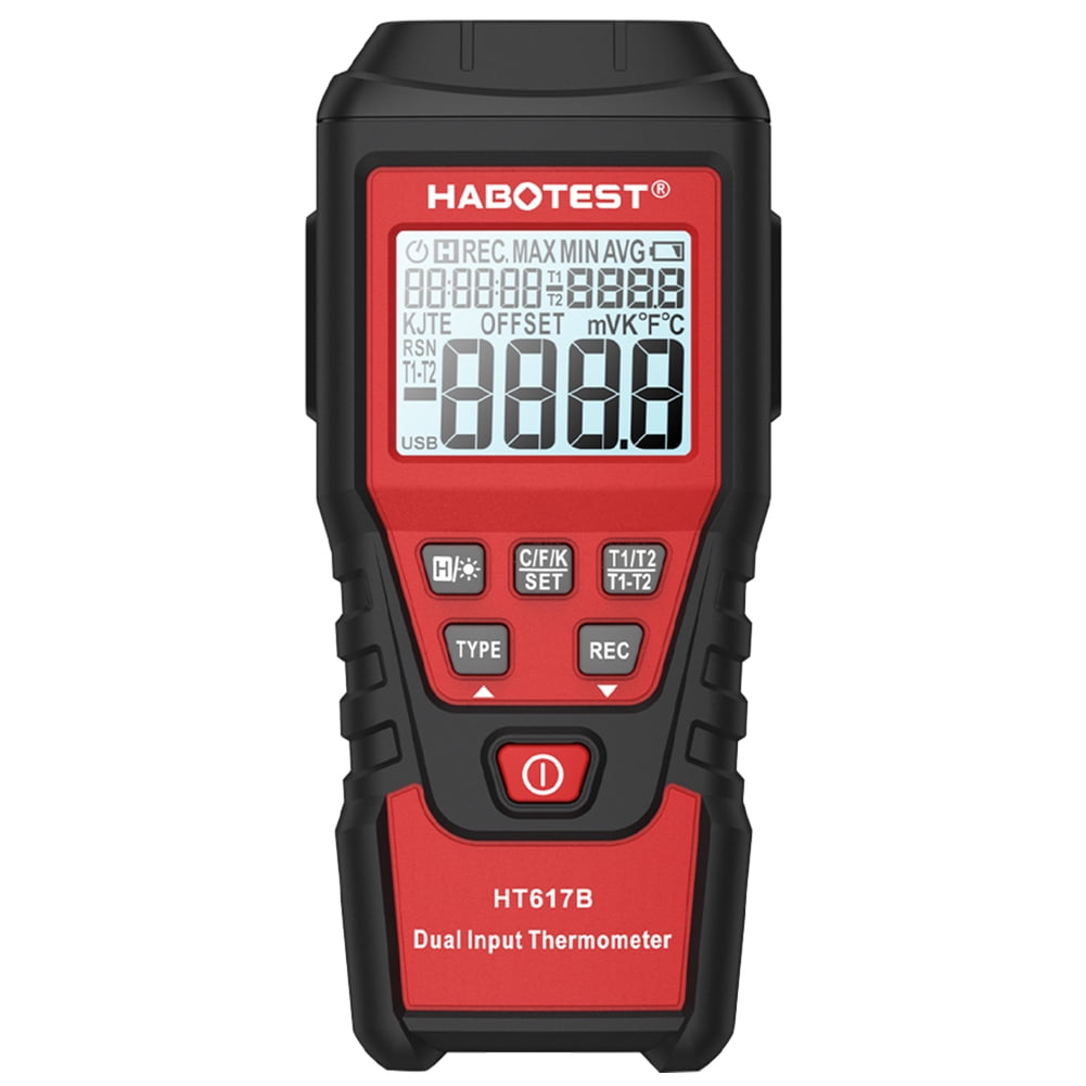 Termómetro tipo K temperatura termopar digital doble canal con dos ...