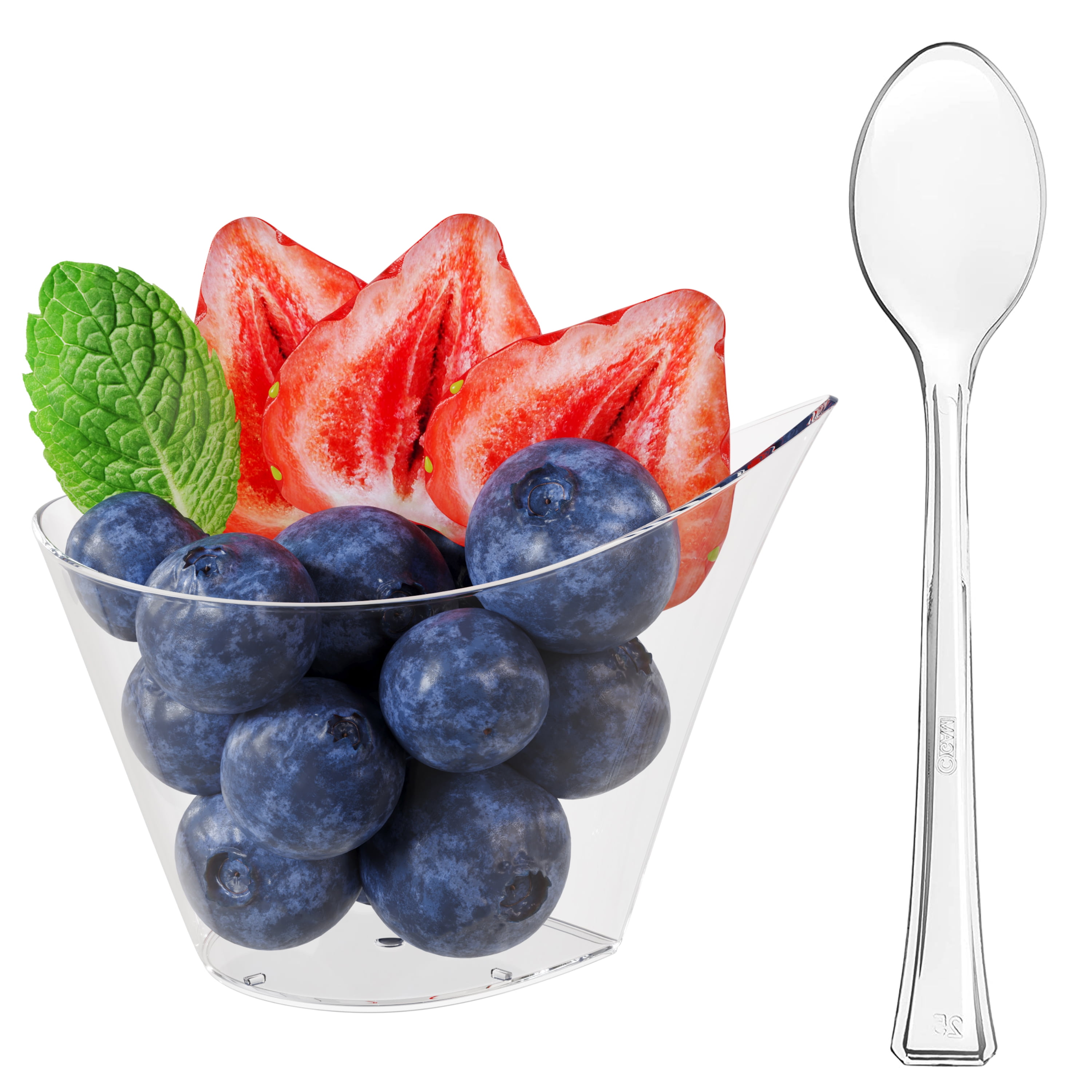 Exquisite Mini Dessert Cups With Spoons 196 PCS I Serves 96 I 4.35 Oz ...